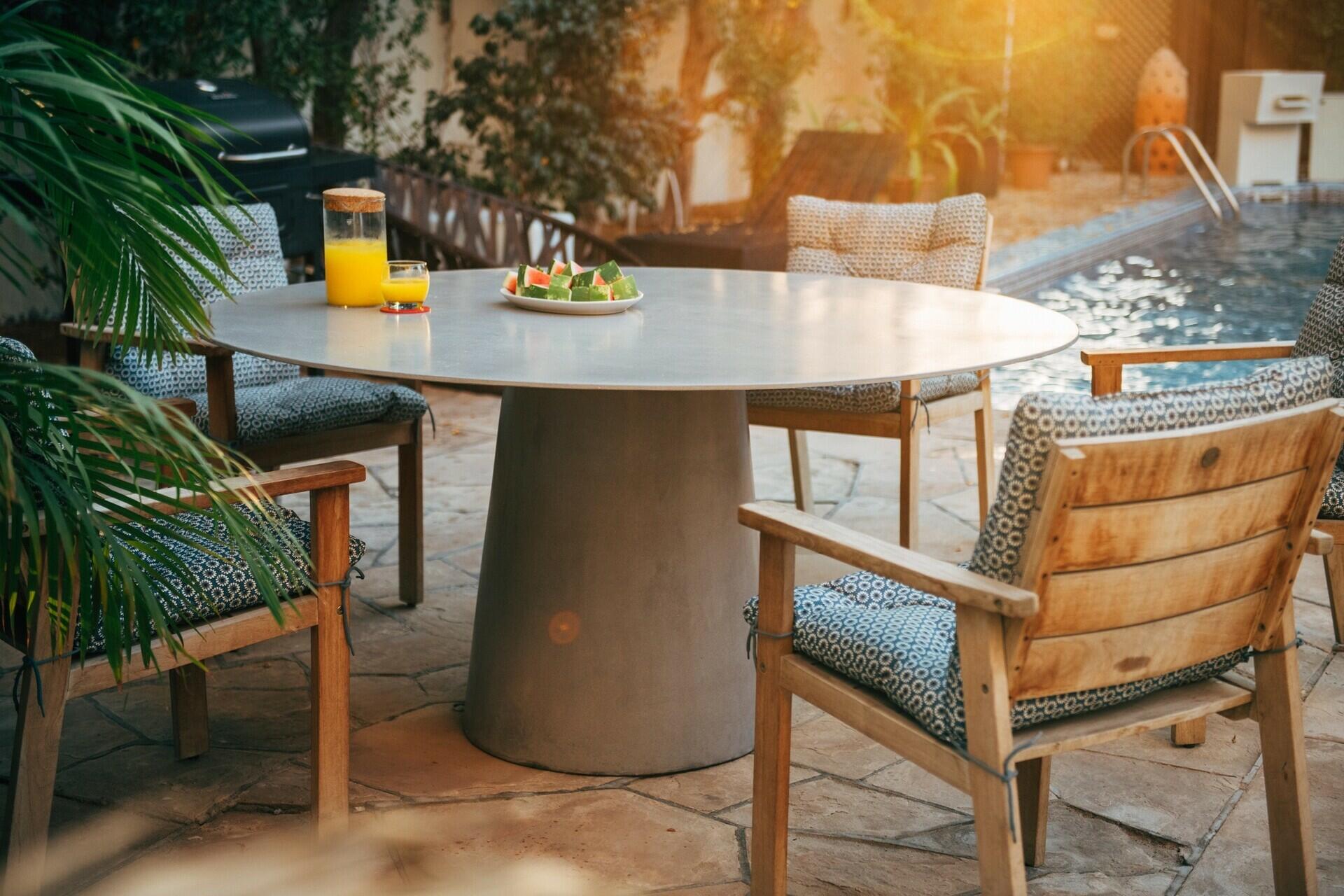 Concrete and Terrazzo Outdoor Furniture - Bauchem Creations